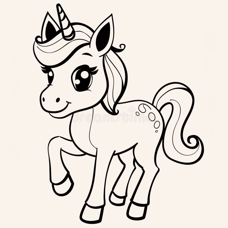 Magical Unicorn - a Drawing of a Unicorn Stock Illustration ...