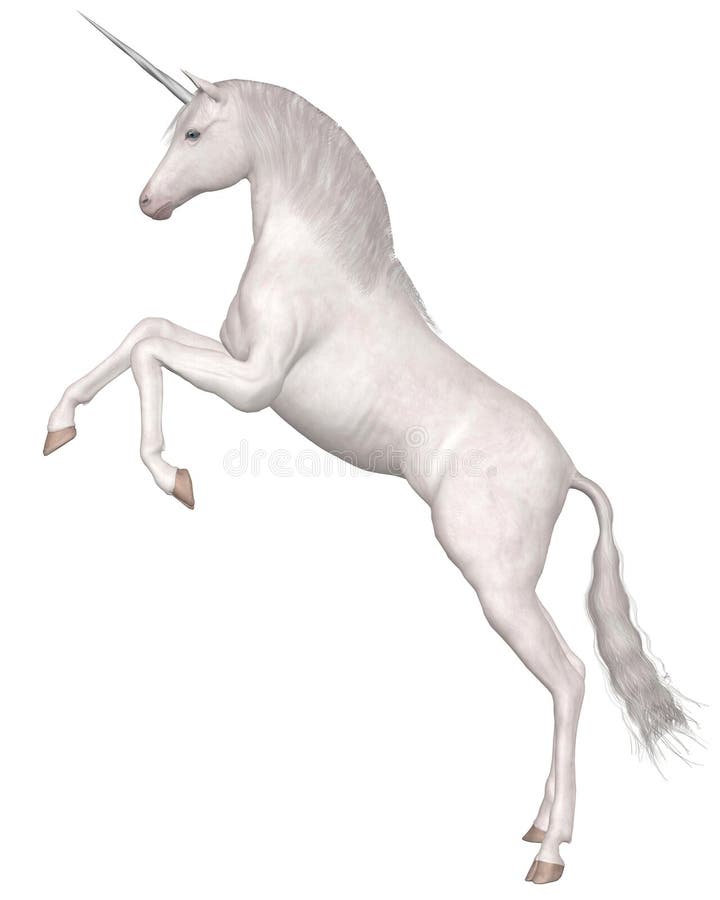 Graceful Unicorn in the Forest Stock Illustration - Illustration of ...