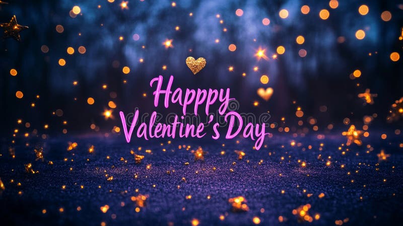 Magical Valentine S Day Glitter Background Stock Illustration ...
