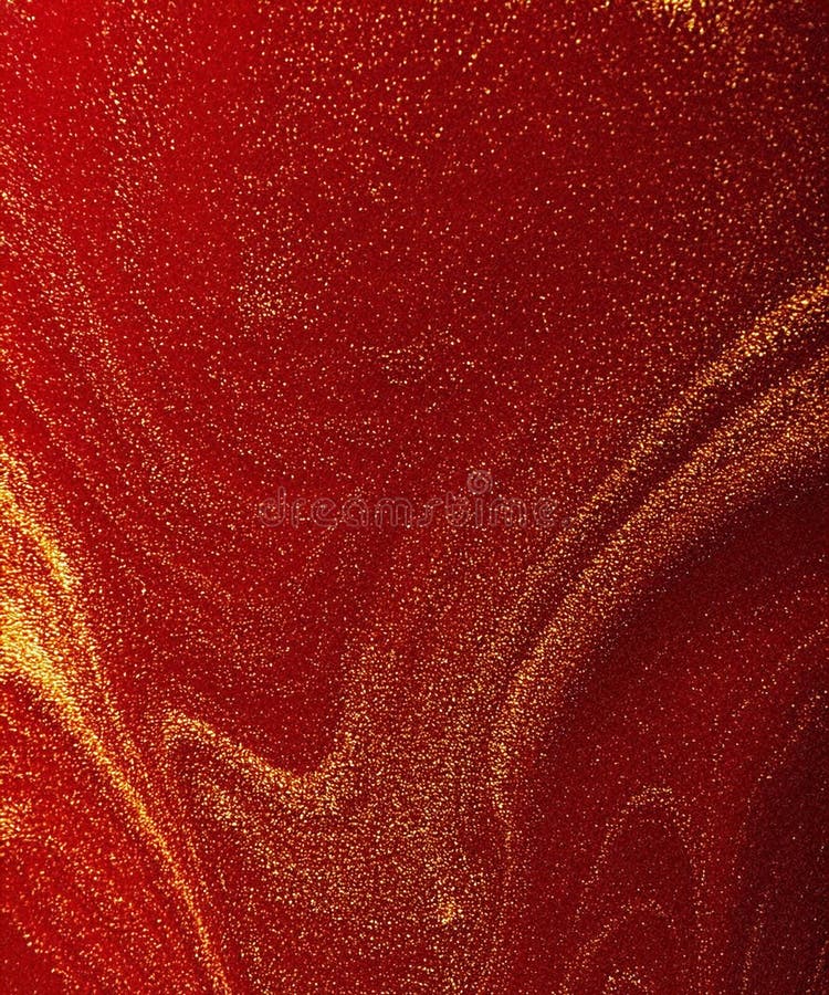 Magical Waves of Golden Glittering Particles in Different Shades of Red ...