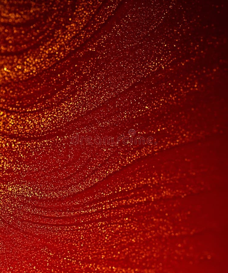 Magical Waves of Golden Glittering Particles in Different Shades of Red ...