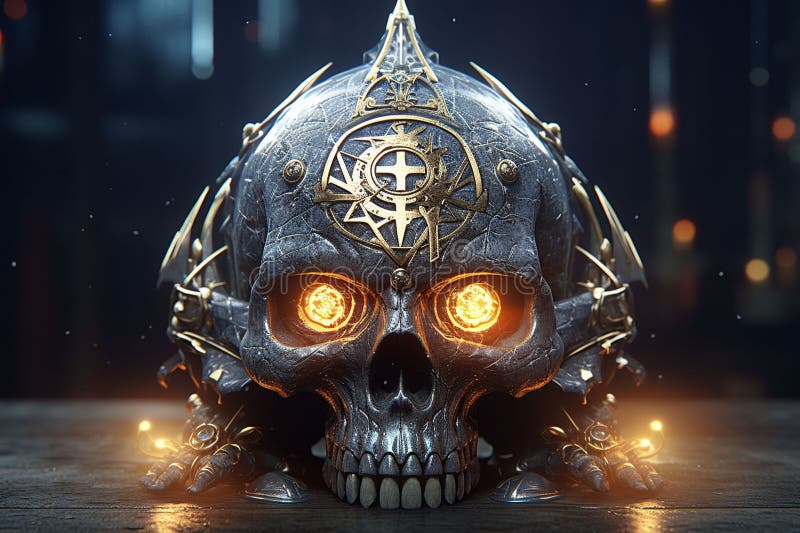 Magical Wizard Skull a Wizardthemed Skull with Stock Illustration ...