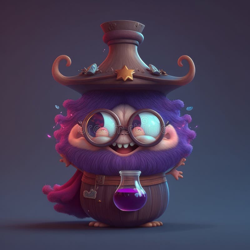 Magical Wonders: Meet the Super Happy Pixie Wizard! Stock Illustration ...