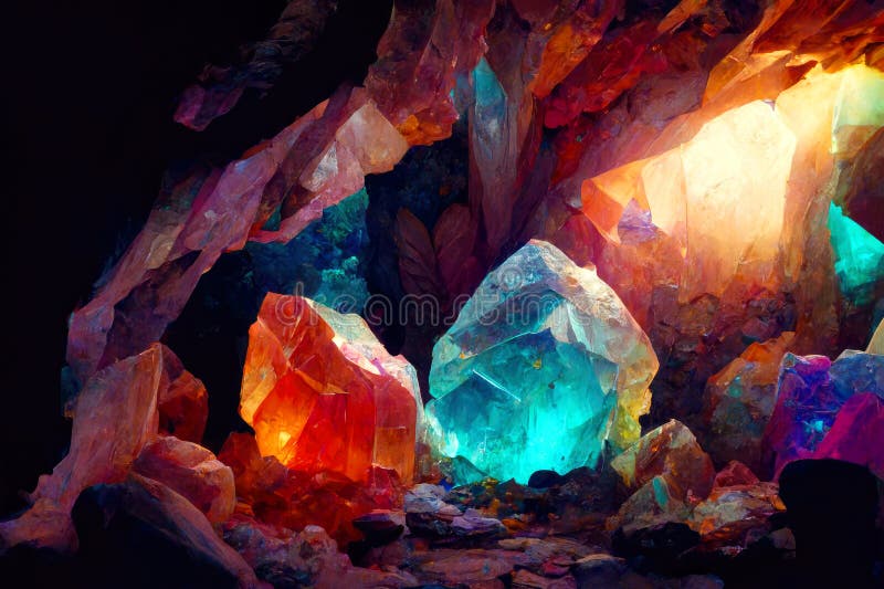 Crystals stock illustration. Illustration of esotericism - 269861001