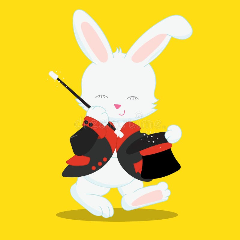 Magican Girls Rabbit with Hat 07 Stock Vector - Illustration of girls ...