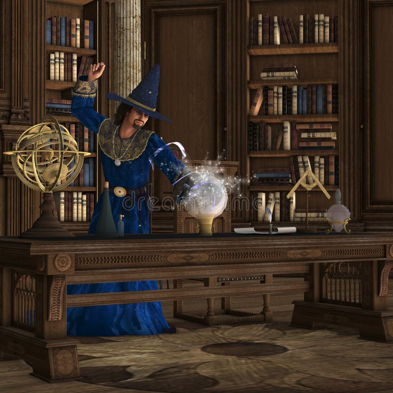 Wizard s study 3 stock illustration. Illustration of backdrop - 12783670