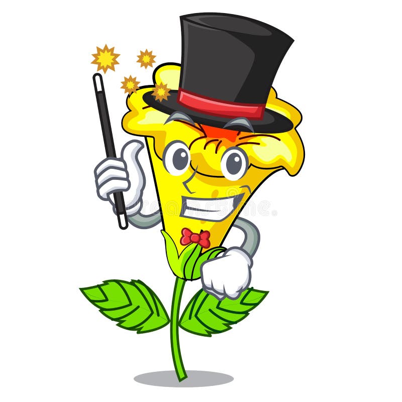 Magician Flower Bouquet Placed on Glass Cartoon Stock Vector ...