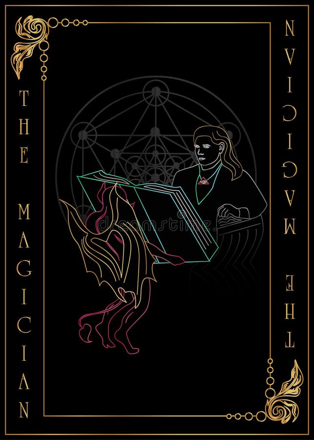 The Magician Card stock vector. Illustration of mysticism - 210483437