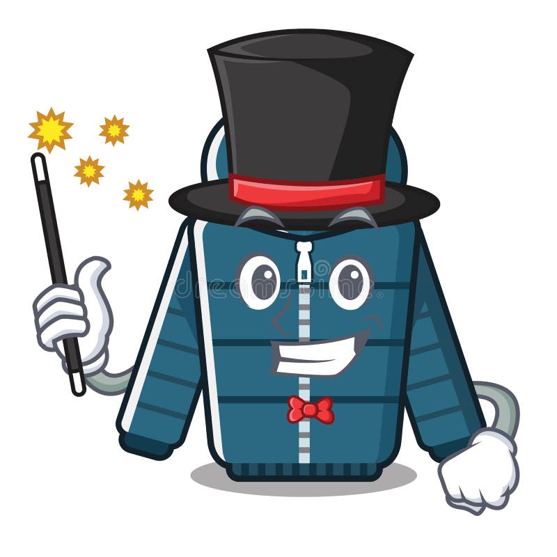 Magician Cartoon Winter Coat Kept in Closet Stock Vector - Illustration ...