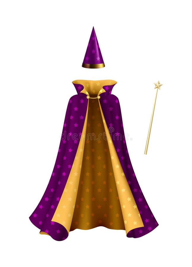 Realistic Cloak Illustration Stock Vector - Illustration of clothing ...