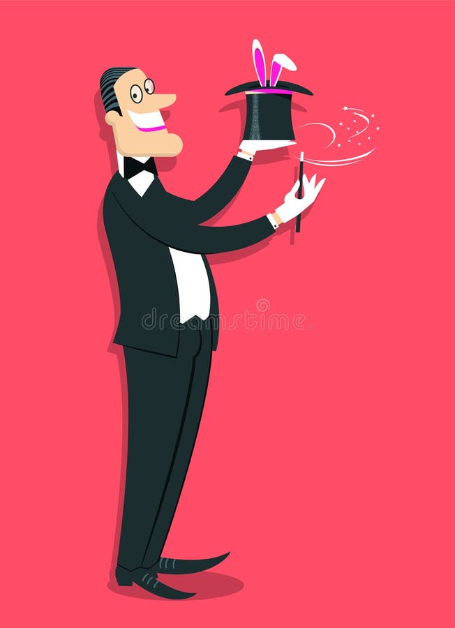 Cartoon Magic Conjurer Rabbit Stock Illustrations – 3,455 Cartoon Magic ...