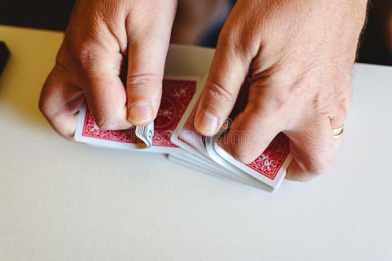 Magician Hands Doing Magic Trick with Playing Cards Stock Photo - Image ...