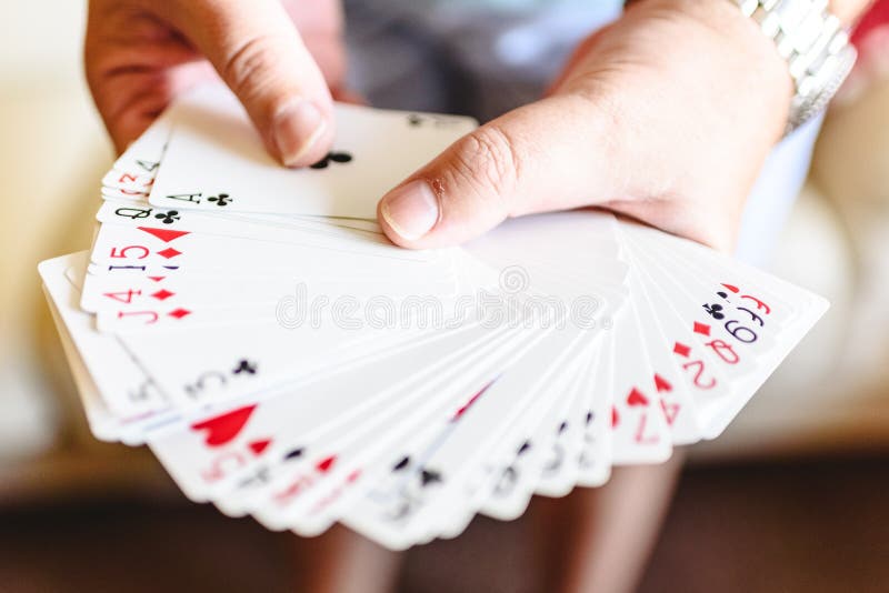 Magician Hands Doing Magic Trick with Playing Cards Stock Photo - Image ...