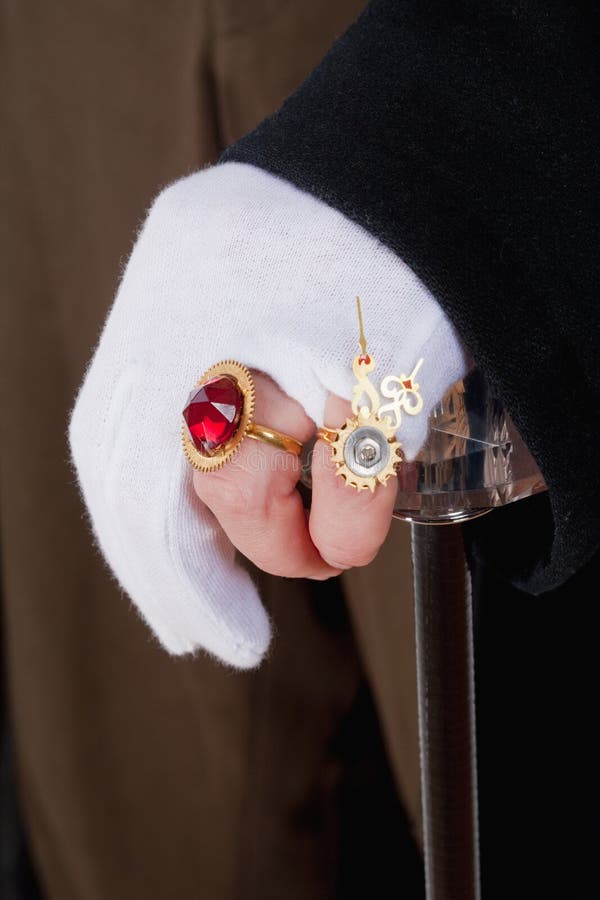 Magician Hands with Magic Wand Showing Trick Stock Image - Image of ...