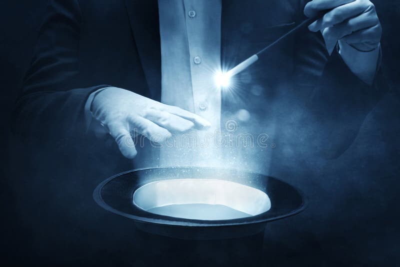 Magician Hands Showing Magic Trick Stock Image - Image of imagination ...