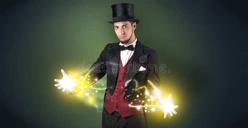 Magician Holding His Power on His Hand Stock Image - Image of magic ...