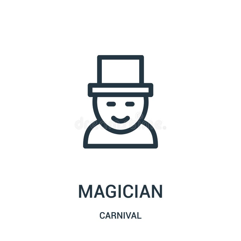 Magic Trick Icon Vector from Circus Collection. Thin Line Magic Trick ...