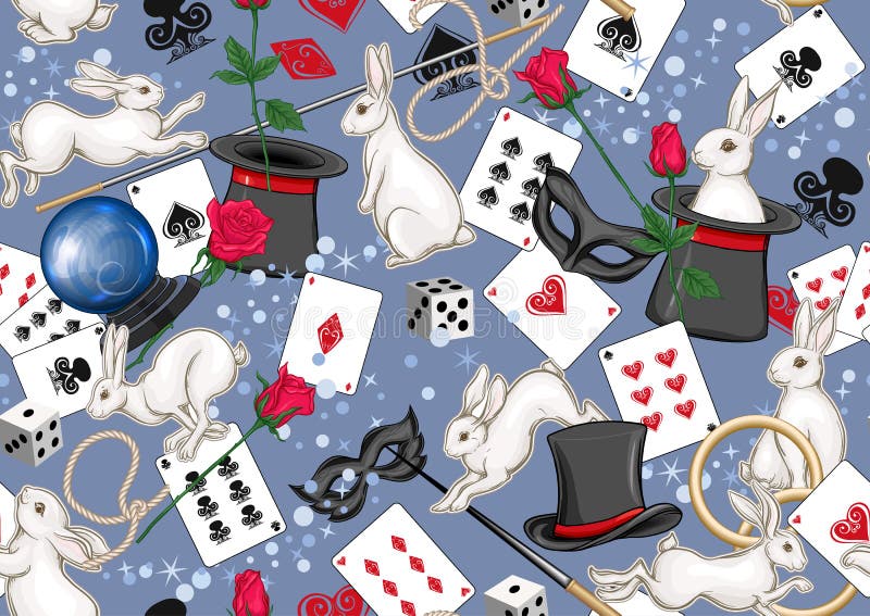 Magician Items Seamless Pattern, Background. Stock Vector ... Magician Items Seamless Pattern, Background. Stock Vector ...