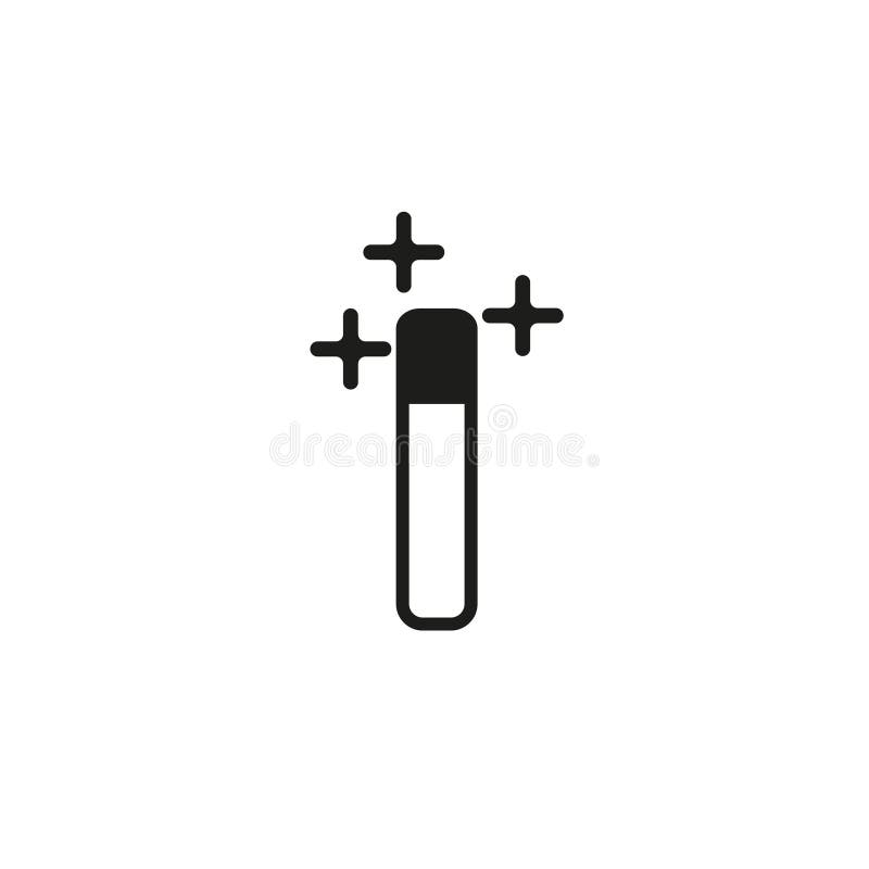 Magician or Magic Wane Filter with Sparks Flat Vector Icon for Apps and ...