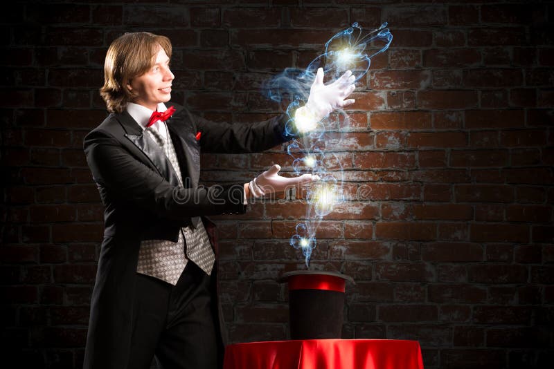 Magician stock photo. Image of black, bird, illusion - 31328940