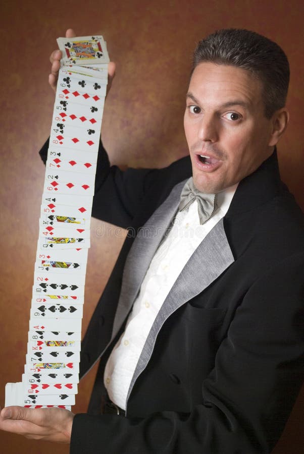 Magic card trick stock photo. Image of cards, card, performing - 21345592