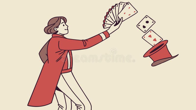 Magician Performing a Dice Trick, Stage Magic, Captivating Illusion ...