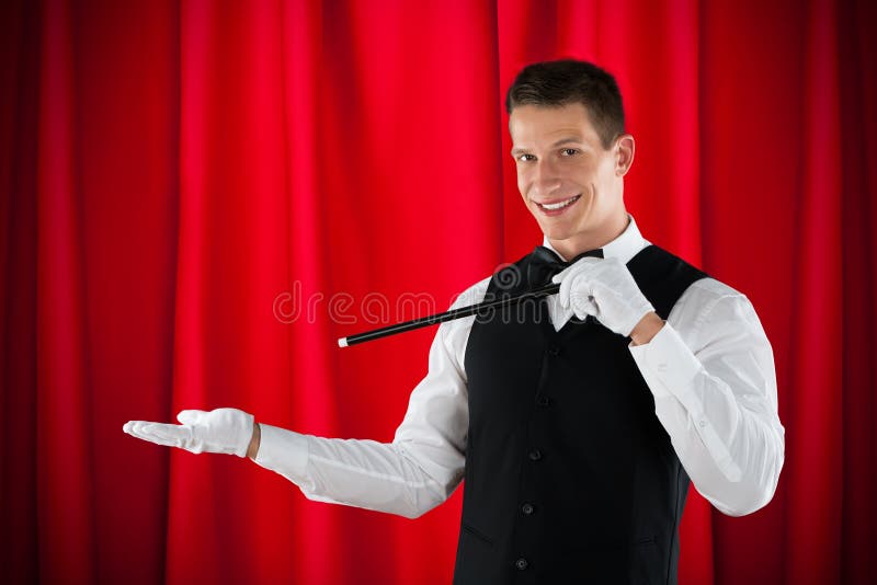 Magician Performing Magic stock image. Image of artist - 222737525