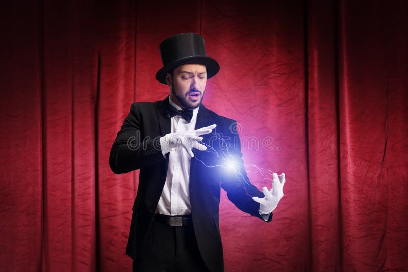 Trick stock image. Image of person, hand, entertainer - 12248767