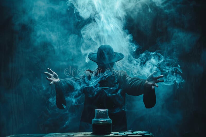 Magician Performs Spellbinding Tricks on Stage, Captivating Audience ...