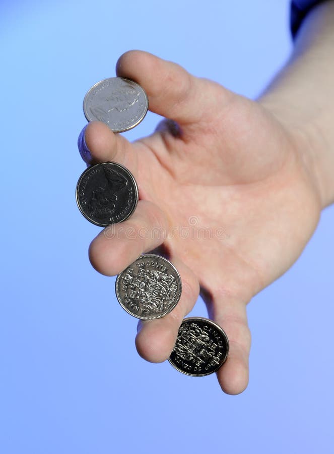 Magician s coins stock photo. Image of hand, silver, kids - 25509472