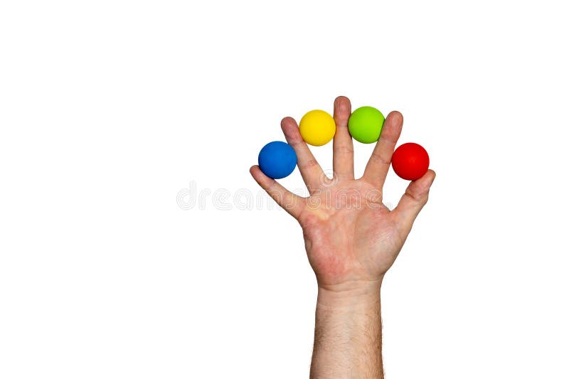 Magician S Hand Manipulating Colorful Balls in Mesmerizing Performance ...