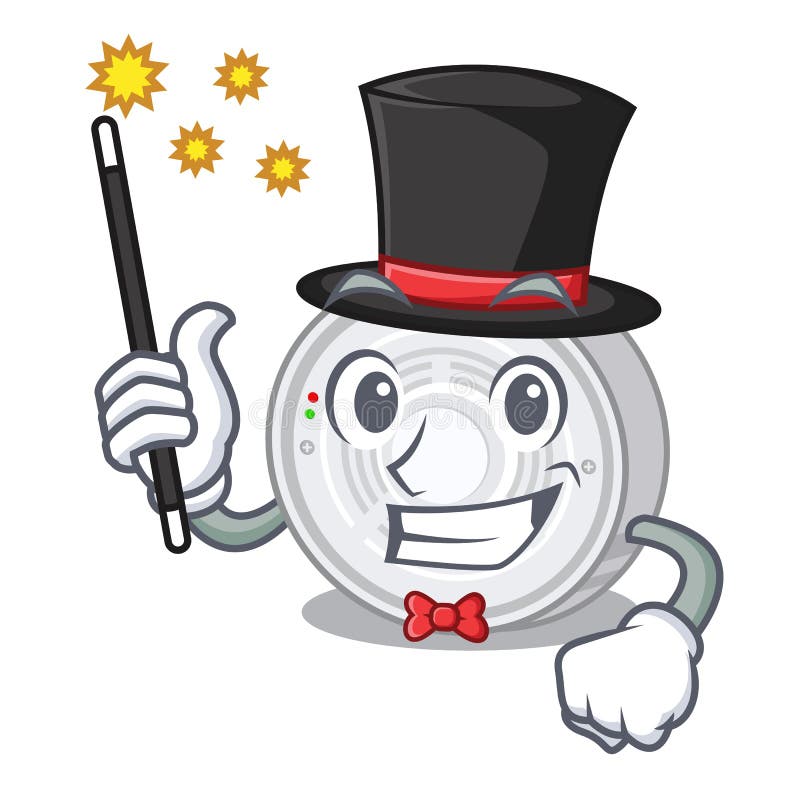 Magician Smoke Detector Above the Cartoon Table Stock Vector ...