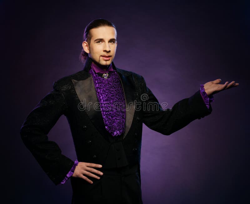 Magician Man in Stage Costume Stock Image - Image of abracadabra ...