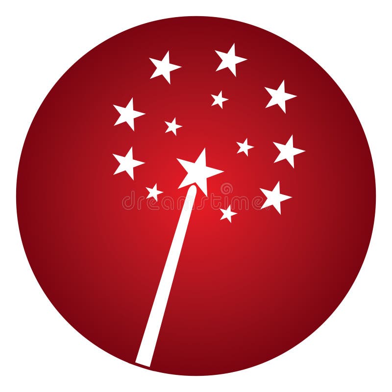 Magician stick logo design stock vector. Illustration of desires ...