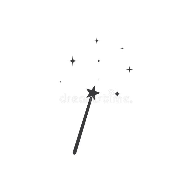 Magician Stick Wizard Icon Logo Vector Stock Illustration ...