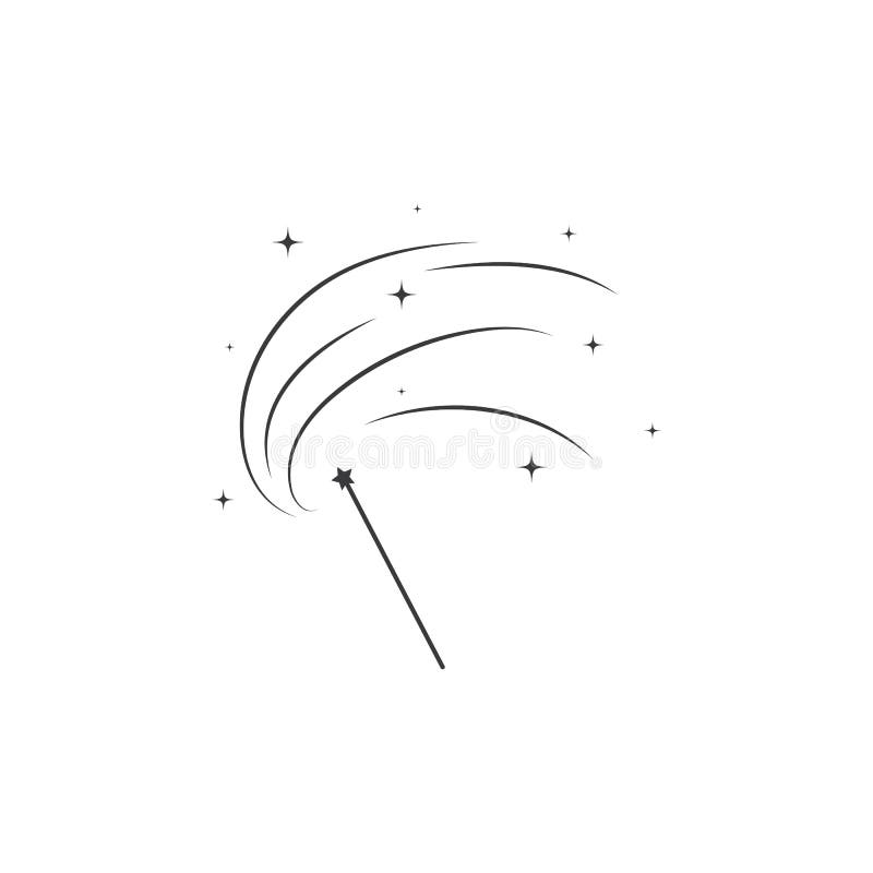 Magician Stick Wizard Icon Logo Vector Stock Illustration ...