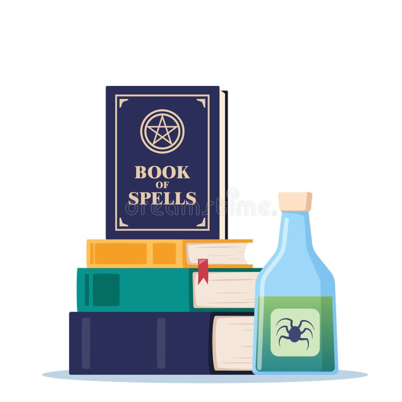 Magician Tools Cute Composition. Wizard Magic Mystery Amulet, Spell ...