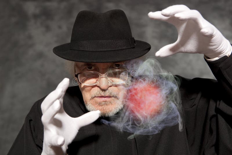 Magician in Top Hat Showing Trick. Magic, Performance, Circus Stock ...