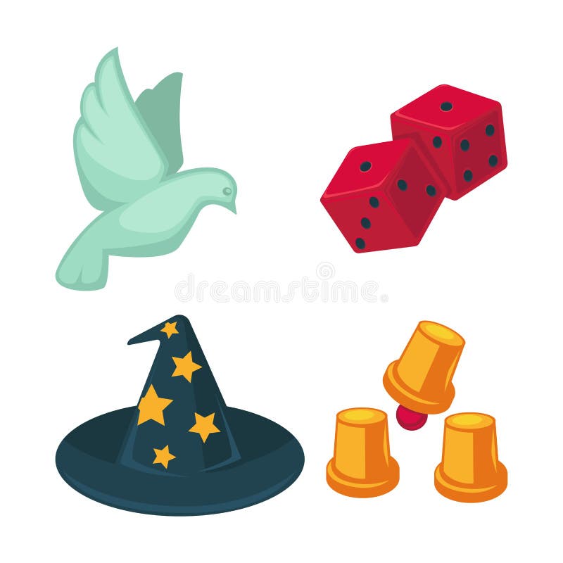 Magician Trick Vector Tools and Magic Accessory Stock Vector ...
