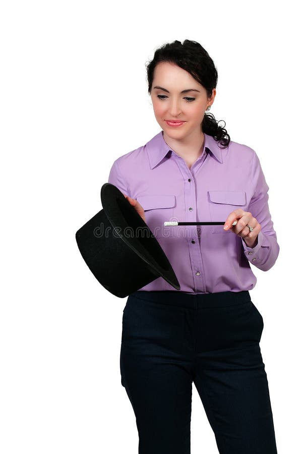 Magicienne de femme photo stock. Image du jeune, dame - 46901206