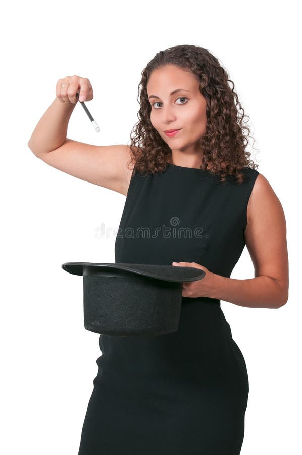 Magicienne de femme photo stock. Image du jeune, dame - 46901206