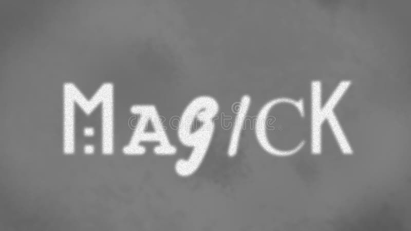 Magick in Esoteric Style Text with Grey Textured Background Stock Photo ...