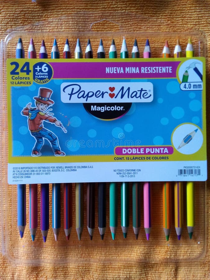 Magicolor Paper Mate Colors. Editorial Stock Image - Image of ...