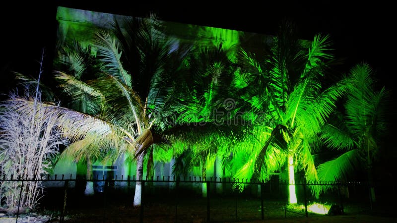 Magics of Light Effects in the Night Editorial Stock Photo - Image of ...