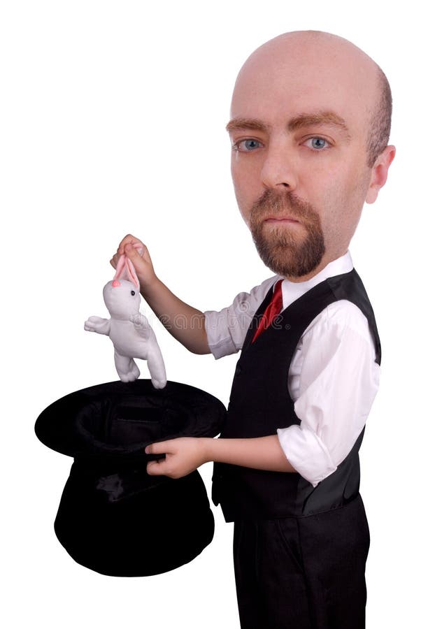 Magier: Ziehen Des Stapels Rechnungen Aus Magischem Hut Heraus ...