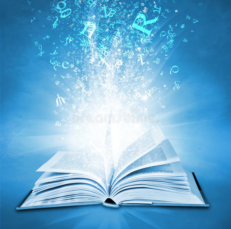 Magisch boek stock illustratie. Illustration of verlicht - 18763695