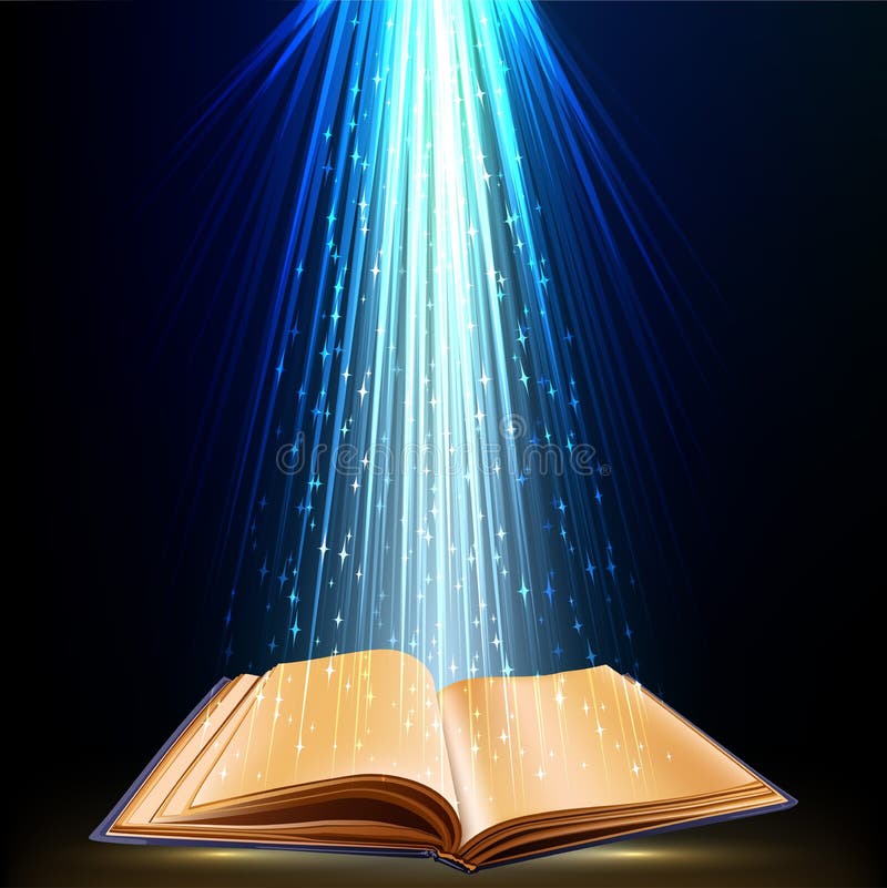 Magisch boek vector illustratie. Illustration of verbeelding - 31795085
