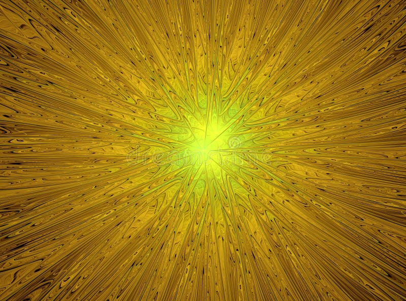 Magische Ster Abstracte Gele Fractal Samenstelling Stock Illustratie ...