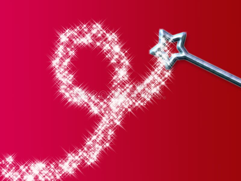 Magischer Stab mit Sternen stock abbildung. Illustration von form - 3666924