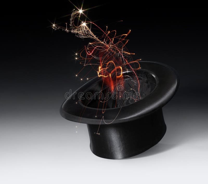 Magisk skorstenshatt arkivfoto. Bild av trolleri, vilja - 34837902